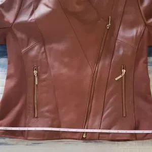 IMAN | Jackets & Coats | Imans Genuine Leather Moto Jacket Spandex ...